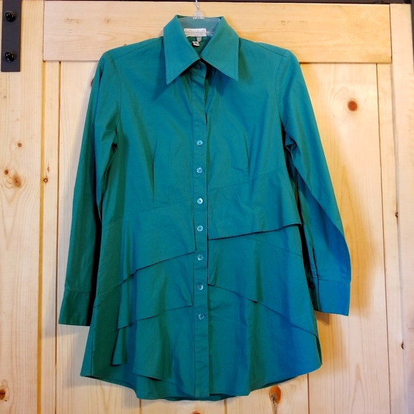 Couleur by Finley | Tops | Couleur By Finley Jenna Tiered Crepe Blouse ...